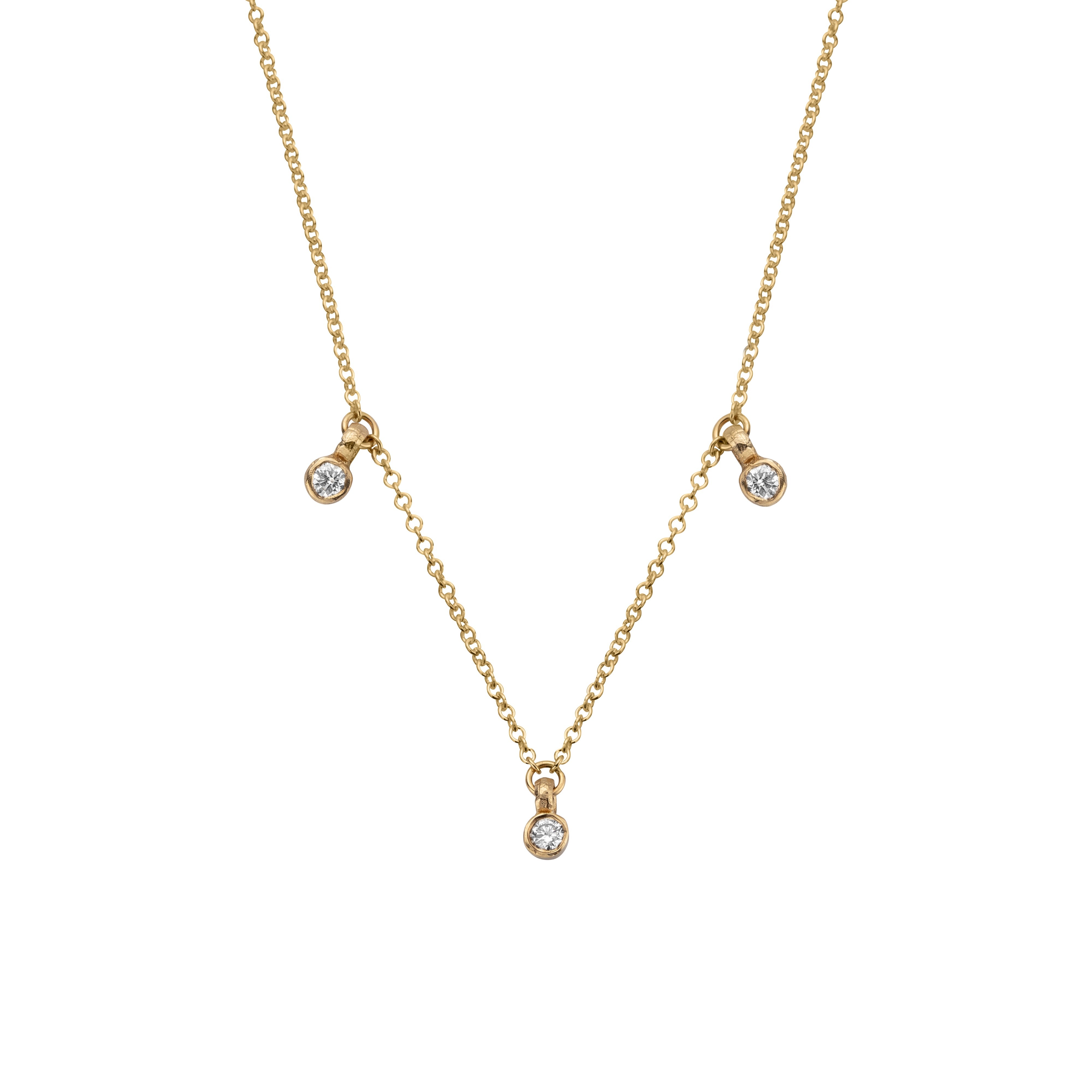 Gold Trio Diamond Necklace – Daniella Draper