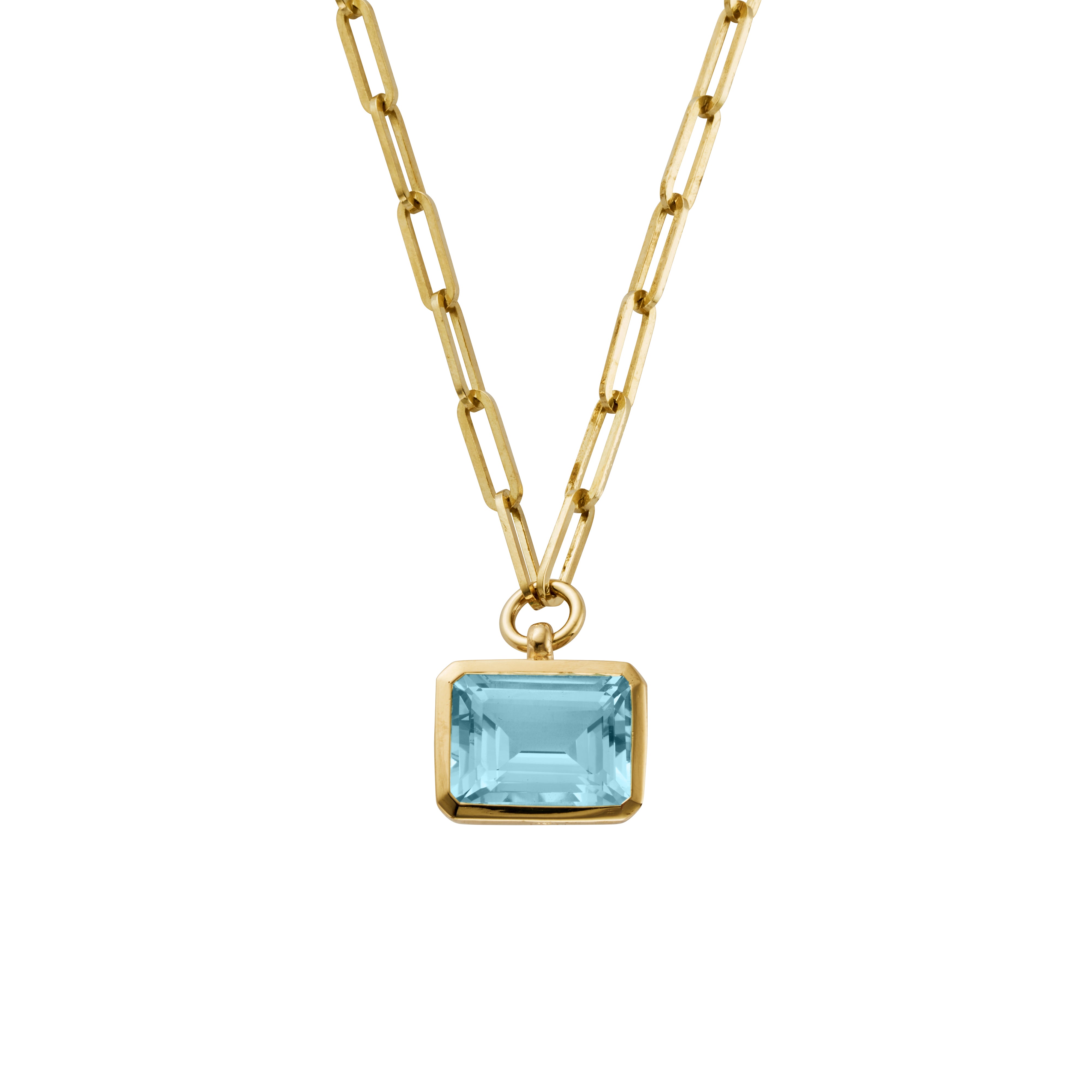 Gold Blue Topaz Trace Chain Necklace – Daniella Draper