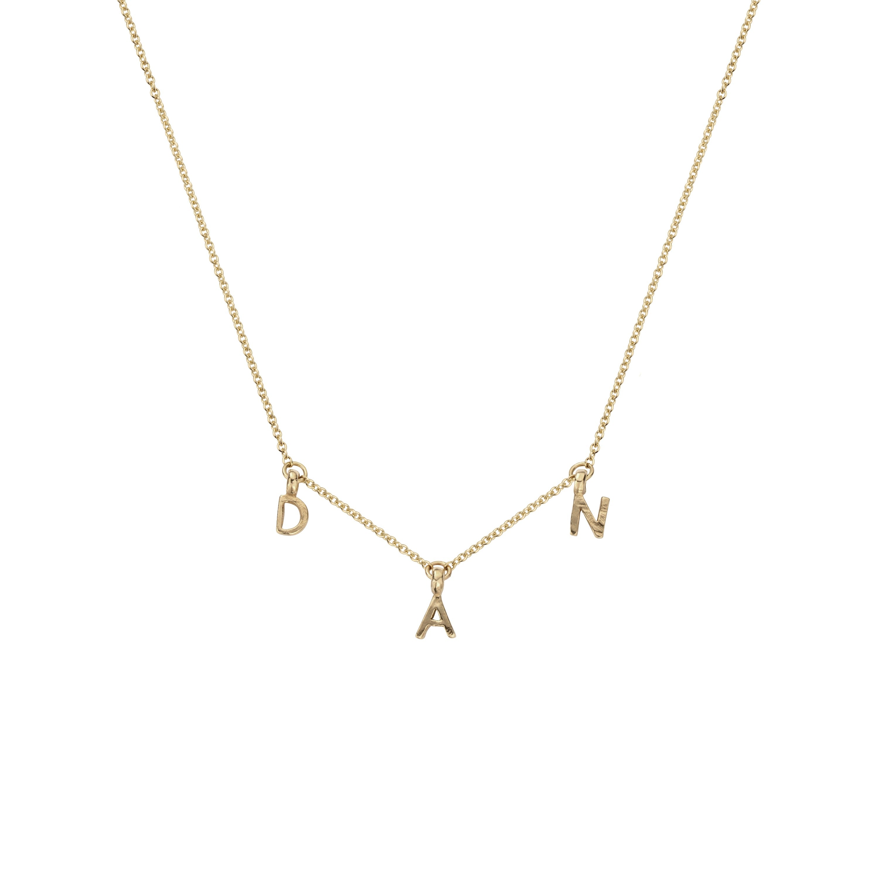 Child's Gold Fixed Alphabet Necklace – Daniella Draper