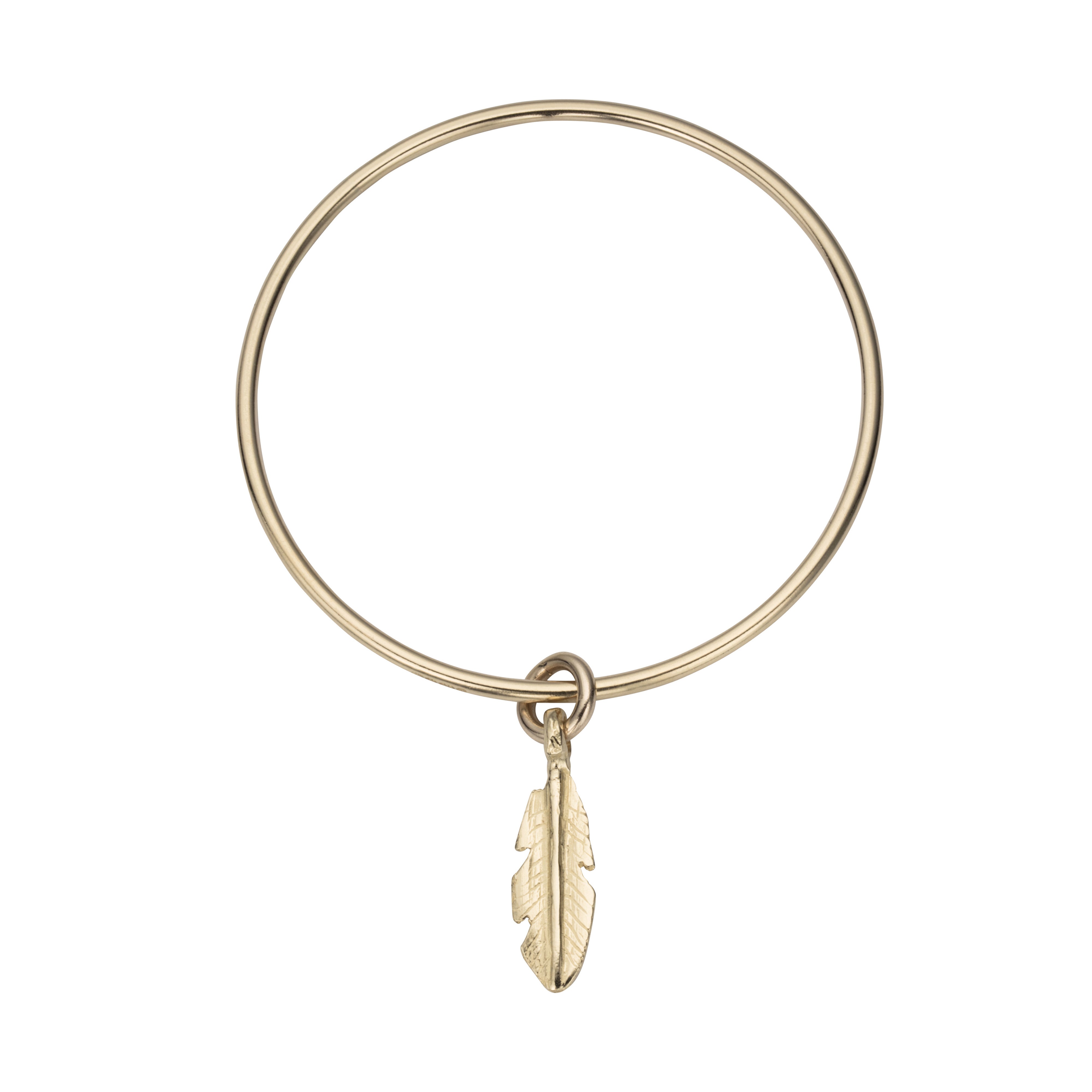 Buy the Medium Feather Gold Bangle from British Jewellery Designer ...