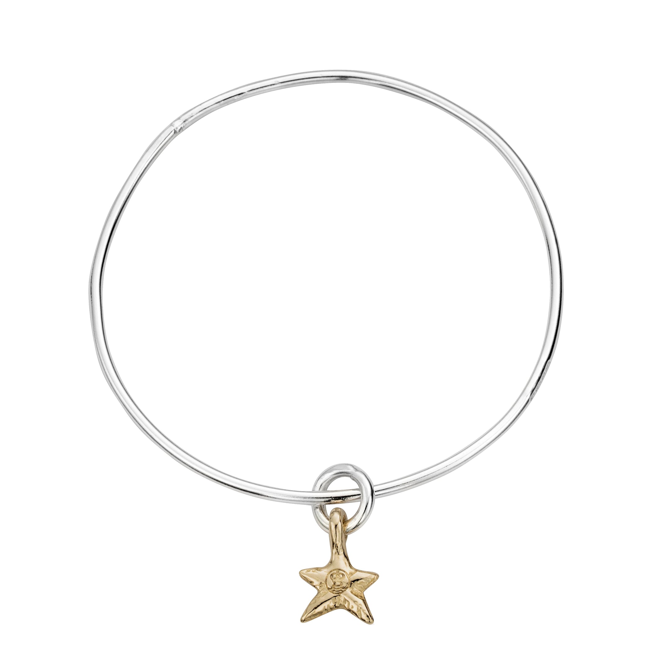 Silver & Gold Mini Star Bangle – Daniella Draper