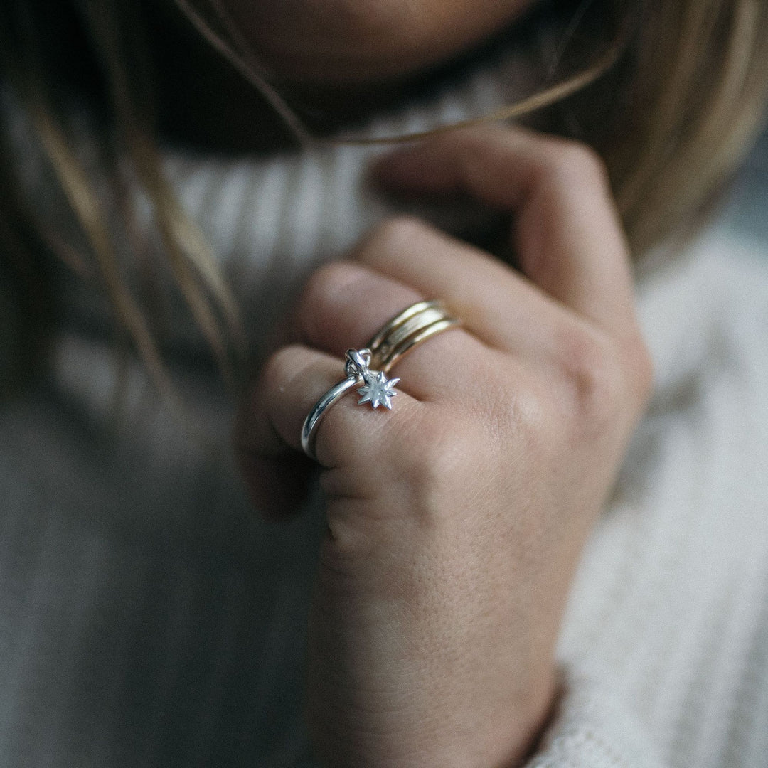 Falling Baby North Star Ring – Daniella Draper